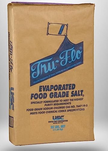 Amazon.com : Evaporated Food Grade Salt - 25lb. Bag - Granulated, Non ...