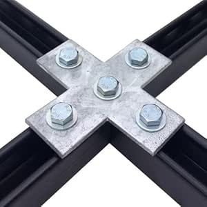 Amazon.com: Byson Strut Cross Plate Connector - 5 Hole, 4 Pack ...