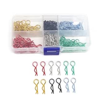Amazon.com: XSYGO 180pcs Universal RC Body Clips Stainless Steel Body ...