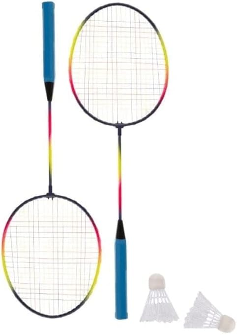 SDMAX Rainbow Design Badminton Kit, 2 Rackets And 2 Shuttlecocks ...