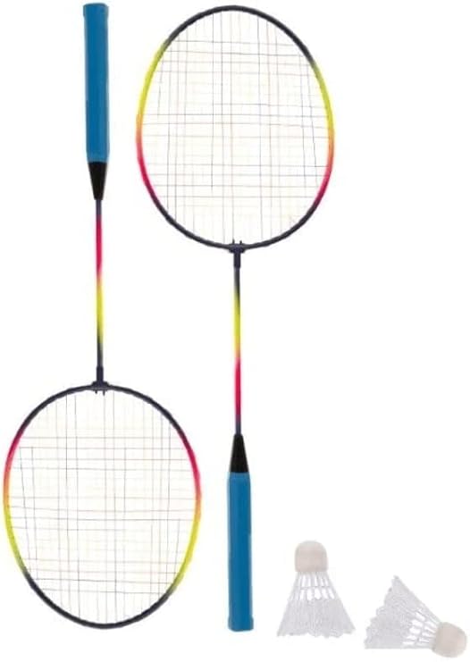 SDMAX Rainbow Design Badminton Kit, 2 Rackets And 2 Shuttlecocks ...