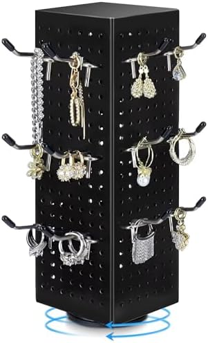 Amazon.com: MTOPHLS Black Rotating Pegboard Display Stand Pegboard ...