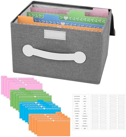 Greeting Card Organizer Box with 16 Dividers,Collapsible Greeting Card ...