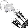 Amazon.com: Acer USB C to HDMI Adapter, 4K USB C Hub with 100W PD, USBA ...