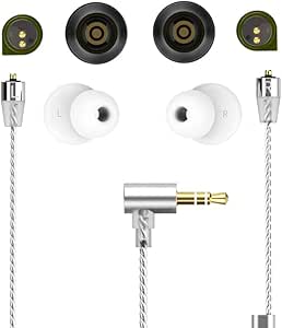 Amazon.com: Smabat M4,HiFi Wired Headphones, in-Ear and Flat Head Dual Module, High Fidelity ...