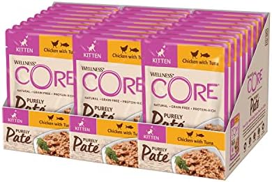 Wellness CORE Purely Paté Kitten, 24 x 85g, Chicken & Tuna, Kitten Food ...