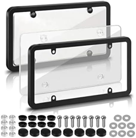 Amazon.com: 2 Pcs License Plate Protector, Clear Front or Back License ...