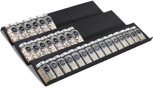 Amazon.com: Khordin Expandable Spice Drawer Rack Organizer Insert for ...