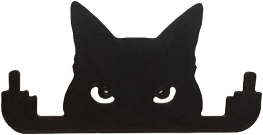 Amazon.com: ZZPXMY Funny Middle Finger Black Cat Ornament, Middle ...