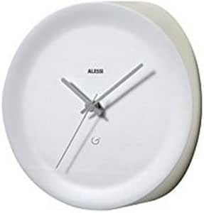 Alessi Ora in Corner Mounted Clock-Thermoplastic Resin, White, 21 x 21 ...