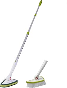 Amazon.com: 48'' Extendable Long Handle Scrub Cleaning Brush - Floor ...