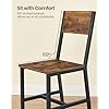 Amazon.com - VASAGLE Dining Chair Set of 4, Rustic Wood Chairs with ...