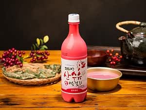 Korean Cornus fruit(SanSuYu) or Tangerine(Hallabong) makgeolli 750ml(6% ...