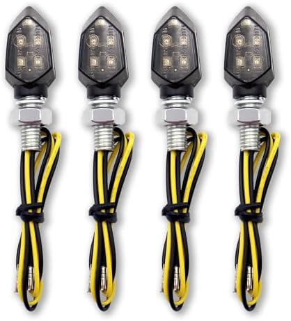 DIYoung 4 x LED Motorcycle Indicators, 12V Mini Waterproof Motorcycle ...