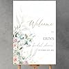 Amazon.com: Generic Modern Boho Green Leaves Welcome Sign, 18x27 inches ...