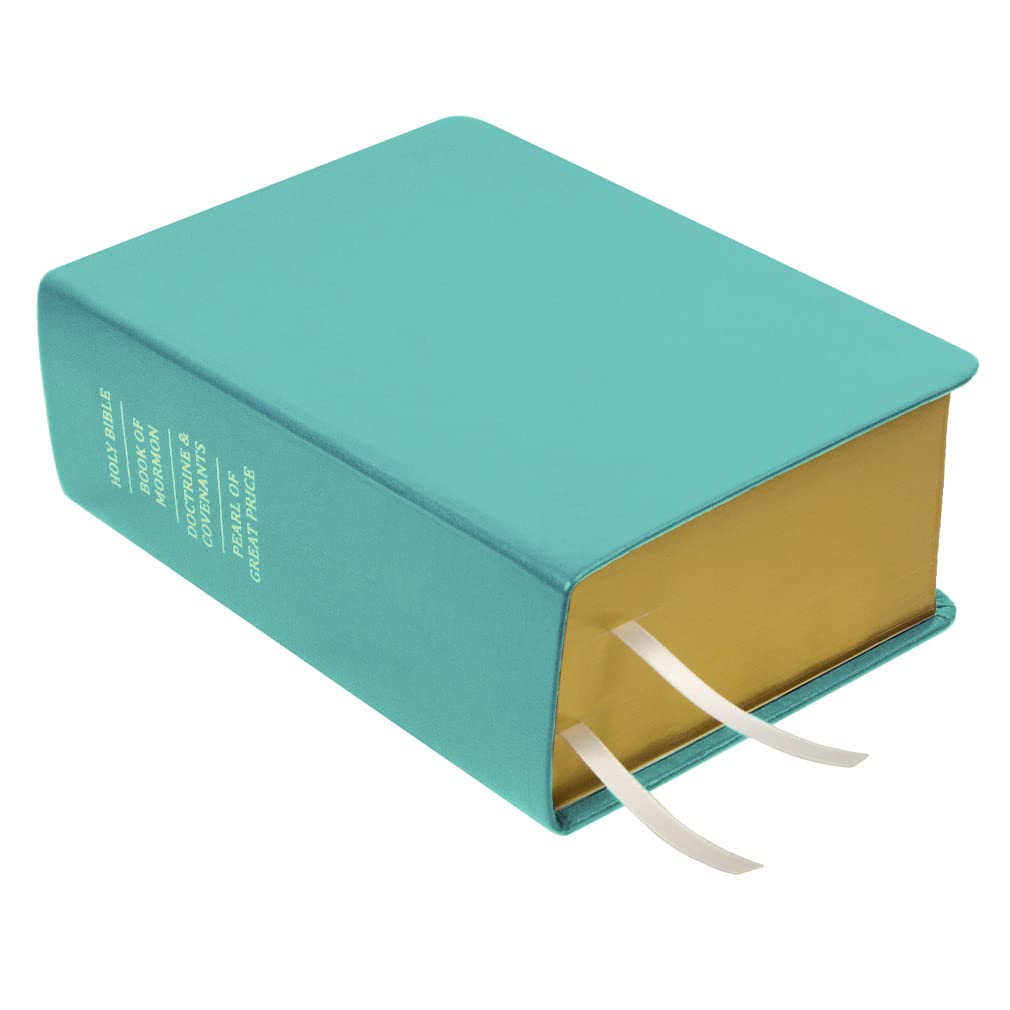 Amazon.com: LDS Scriptures Hand-Bound Teal Blue Genuine Leather Quad ...