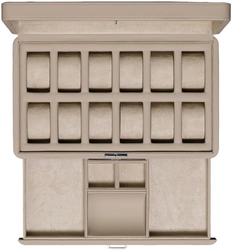 Amazon.com: ROTHWELL Luxury Watch Box for 12 Watches – PU Leather Watch ...