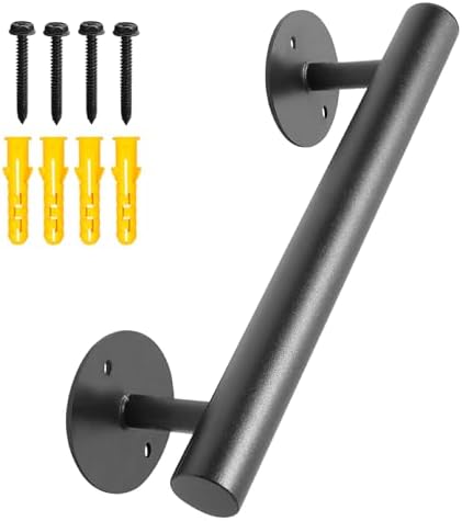 Purife 1 FT Black Matte Heavy Duty Stair Railing, Iron Short Staircase ...