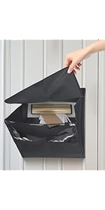 Uniclife White Mail Slot Catcher for Door, Large Capacity Letter ...