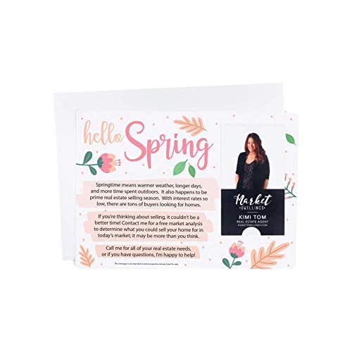 Amazon.com: Set of "Hello Spring" Colorful Real Estate Mailer ...