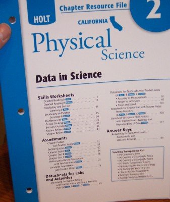 Crf Ch #2 Holt California Sci 2007 Phys (Holt Science & Technology ...