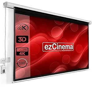 ezCinema motorised projector screen 8x6 feet 120 inch Diagonal 4:03 ...