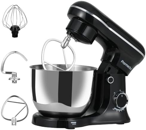 Parmedu Electric Kitchen Stand Mixer: 1500W 10-Speed Compact Tilt-Head ...