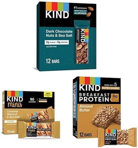 Amazon.com: Bundle of KIND Bars, Dark Chocolate Nuts and Sea Salt ...