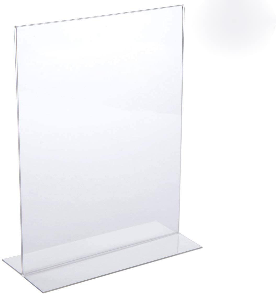 SIGNOOGLE Acrylic Portrait Counter Poster Table Top Menu Sign Display ...