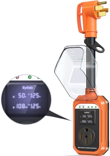 Amazon.com: EyGde Smart RV Surge Protector 50 Amp - Upgraded Real Time ...