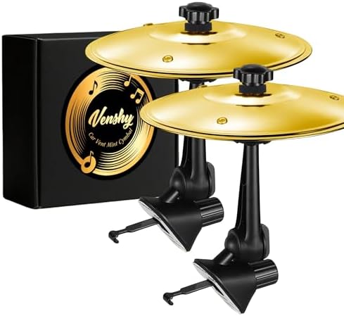 Amazon.com: Fun Air Vent Clips Drum Cymbal, Easy Clip-On Mini Cymbal ...