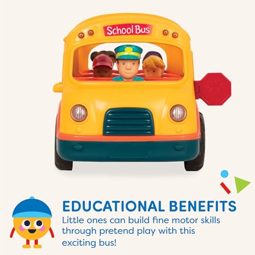 Snapklik.com : Light-Up Yellow Bus 5 Toy Figures Realistic Sounds ...