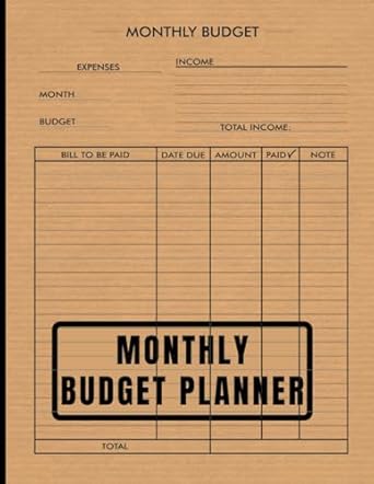 Amazon.com: Monthly Budget Financial Planner 2024-2025: Weekly Bill ...