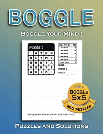 Amazon.com: Boggle 5x5 Puzzle Book Vol. 3: Boggle Your Mind! , Enjoy ...
