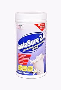 INSTASURE 2.0 High Protein High Calorie Vanilla flavour - Pack of 400gm ...