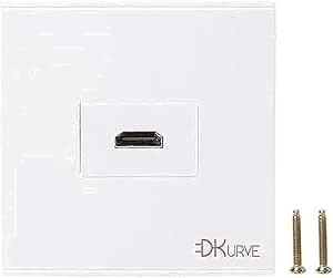 DKURVE HDMI Wall Plate White 86 Type Wall Panel Socket HDtTV High ...