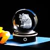 Amazon.com: YWHL 3D Panda Figurine Crystal Ball with Colorful Light ...
