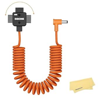 ZGCINE DT-DCL D-Tap to DC 5.5 * 2.5mm Power Cable - 180° Rotatable D ...