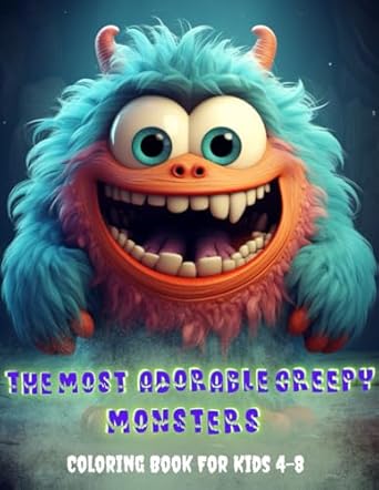 Amazon.com: The Most Adorable Creepy Monsters: Coloring Book: A ...