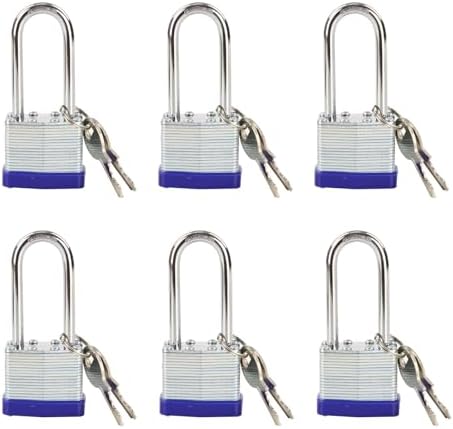 Keyed Alike Padlocks with Key, 2PCS 30mm/40mm Long Shackle Padlock ...