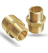 Amazon.com: 1/2" Male x 1/2" Male Hex Nipple Pipe Fittings, 304 Stainless Steel 1/2 inch NPT ...