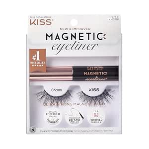 Kiss Magnetic Lash Collection Eyeliner & Lash Set - Charm : Amazon.de ...