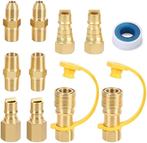 Amazon.com : ATKKE 3/8 Inch Natural Gas Quick Connect Fittings Kit, LP ...