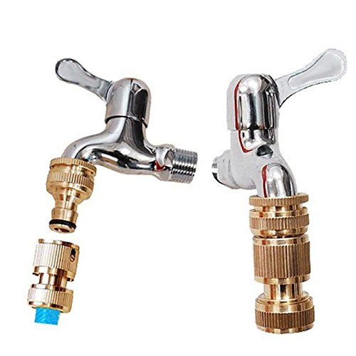 VKTECH 1PCS Brass Faucets Standard Connector Washing Machine Threaded ...