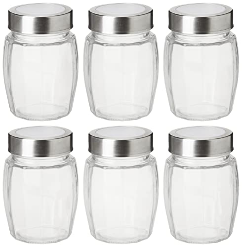 Yera KBM300-350 ml Steel LID See Through Barrel Jars- 6 Piece Set ...