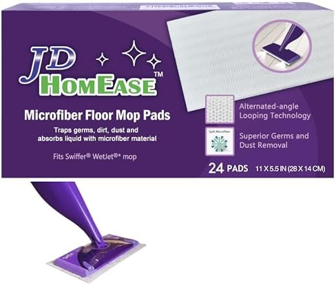 Amazon.com: JD HOMEASE Microfiber Floor Cleaner Spray Mop Pads, 24 ...