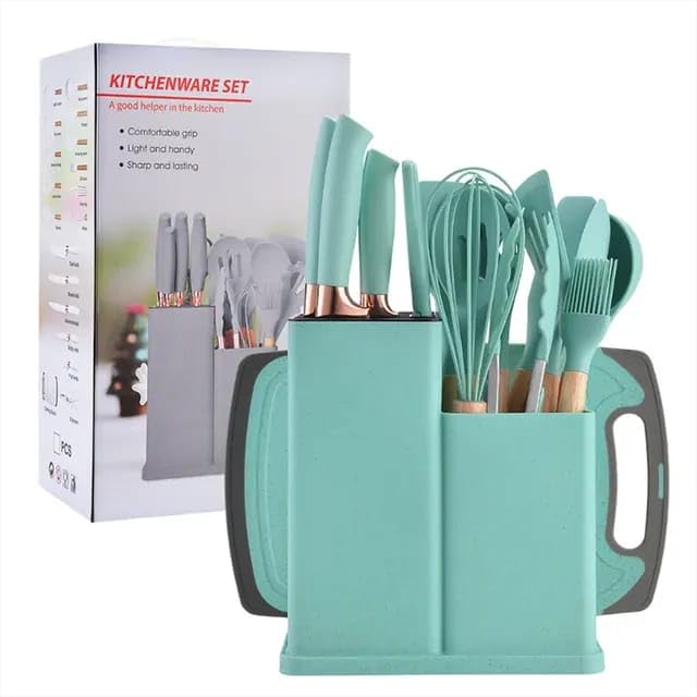 Buy Gurjas Fancy Kitchen Cooking Utensils Set, 19 PCS Silicone Kitchen ...