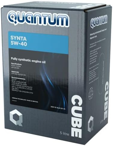 Quantum Synta 5W-40 Engine Oil Cube 5 LITRE : Amazon.co.uk: Automotive
