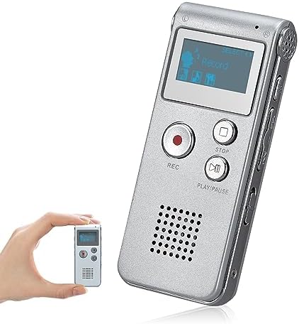 COVVY 16GB Portable Digital Voice Recorder Audio Recorder Sound ...