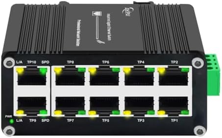 Amazon.com: Ndarepoo Mini Industrial 10 Ports Gigabit Ethernet Switch ...